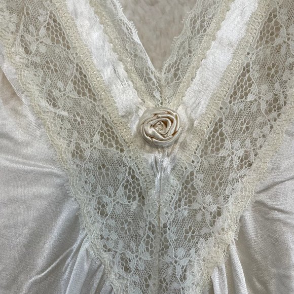 Flair | Intimates & Sleepwear | 6s Vintage Flair Ivory White Satin ...